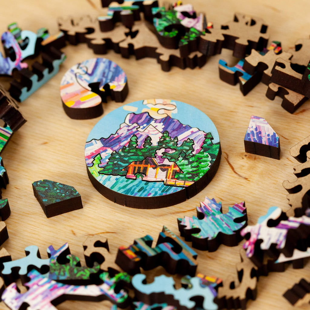 Emerald Lake by Ruolin Shi | StumpCraft Wooden Jigsaw Puzzle